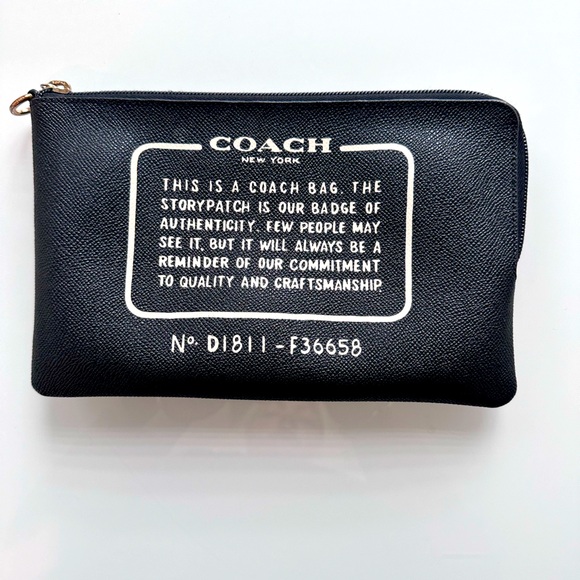 Coach | Bags | Coach Pebble Leather Storypatch Lg Corner Zip Pouch ...